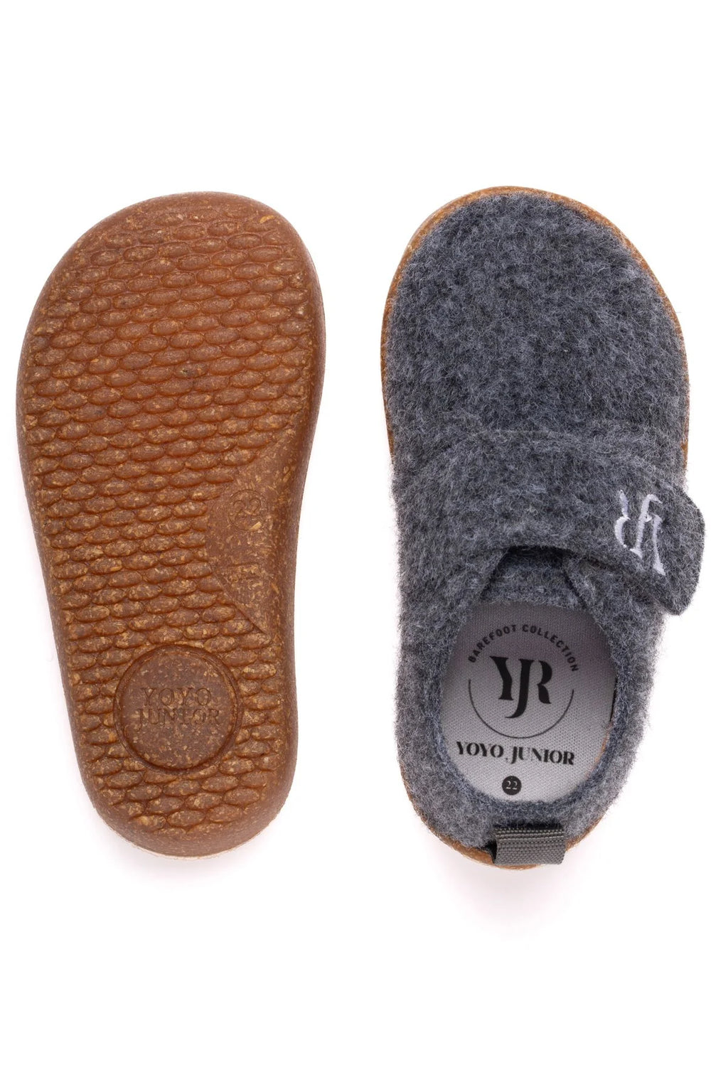 Barefoot Anthracite Felt Winter Children's Shoes – yoyo junior